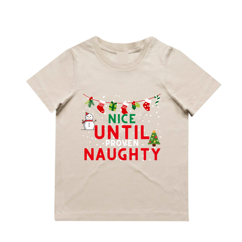 MLW By Design - Nice Until Proven Naughty Tee | Various Colours – My Little Wardrobe