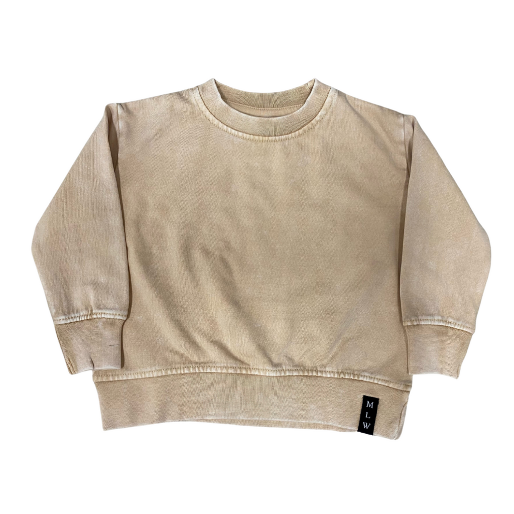 MLW By Design - Basic Stonewash Jumper | Sand – My Little Wardrobe