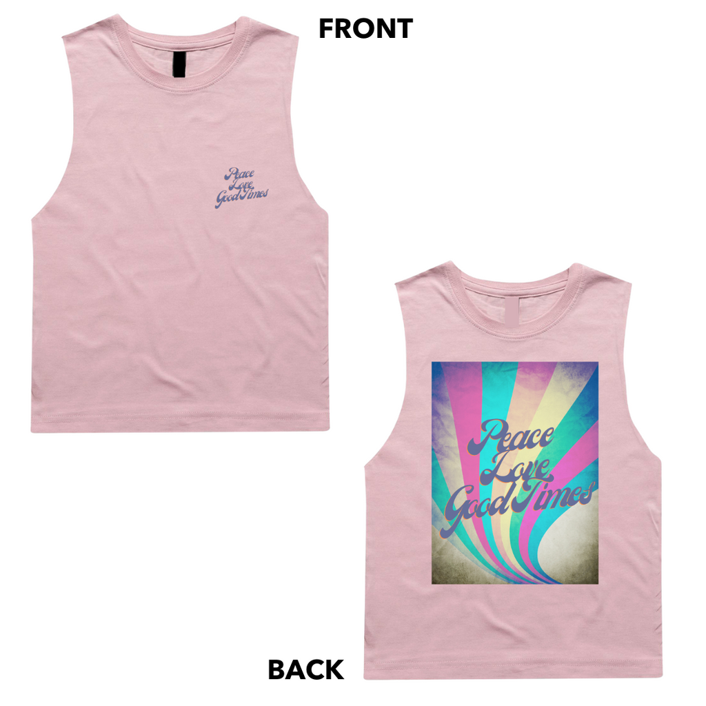 MLW By Design - Peace, Love, Good Times Tank | Various Colours – My Little Wardrobe