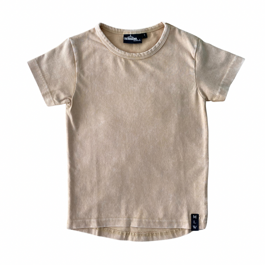 MLW By Design - Basic Stonewash Tee | Sand – My Little Wardrobe