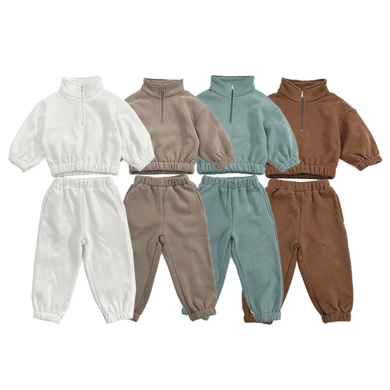Zip Fluffy Tracksuits | 4 Colours – My Little Wardrobe