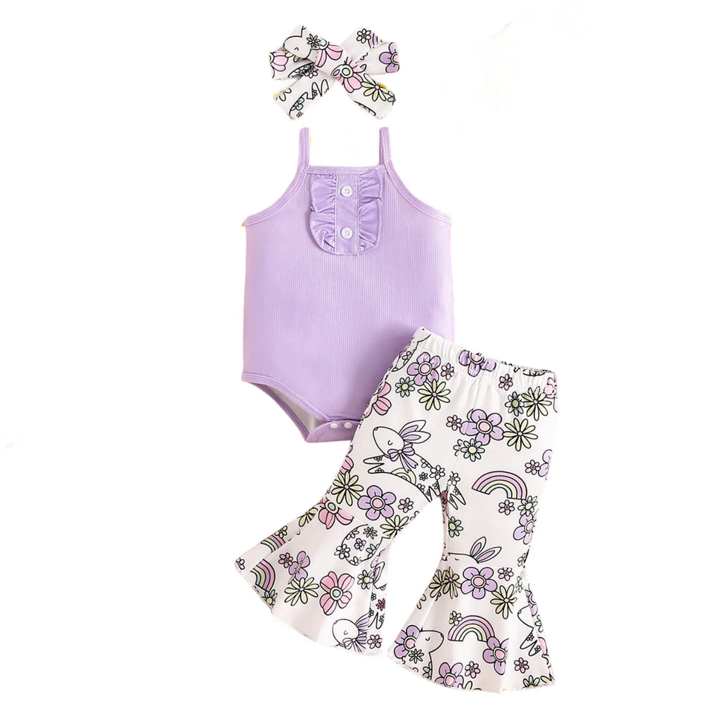 Lilac Floral Flares Set – My Little Wardrobe