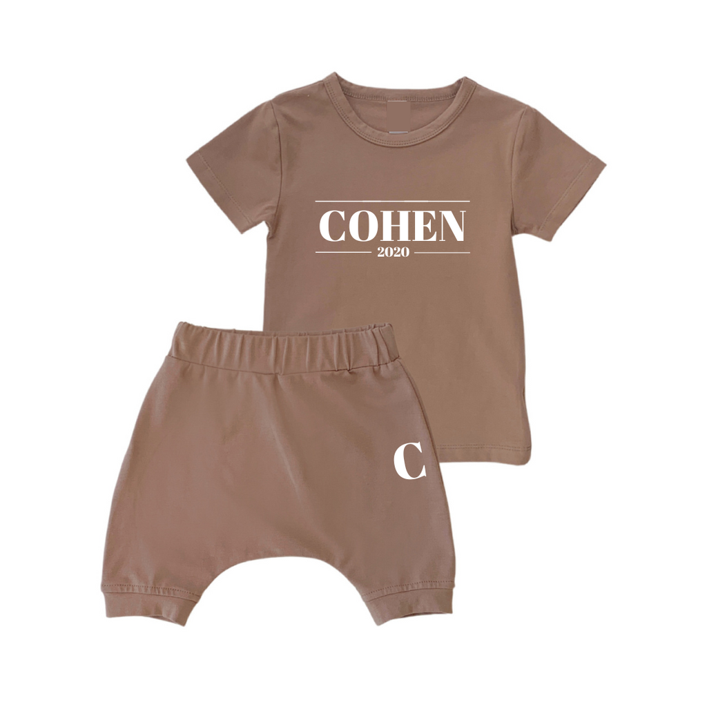 MLW By Design - Personalised Signature Short Set | Mocha | Limited Edi ...
